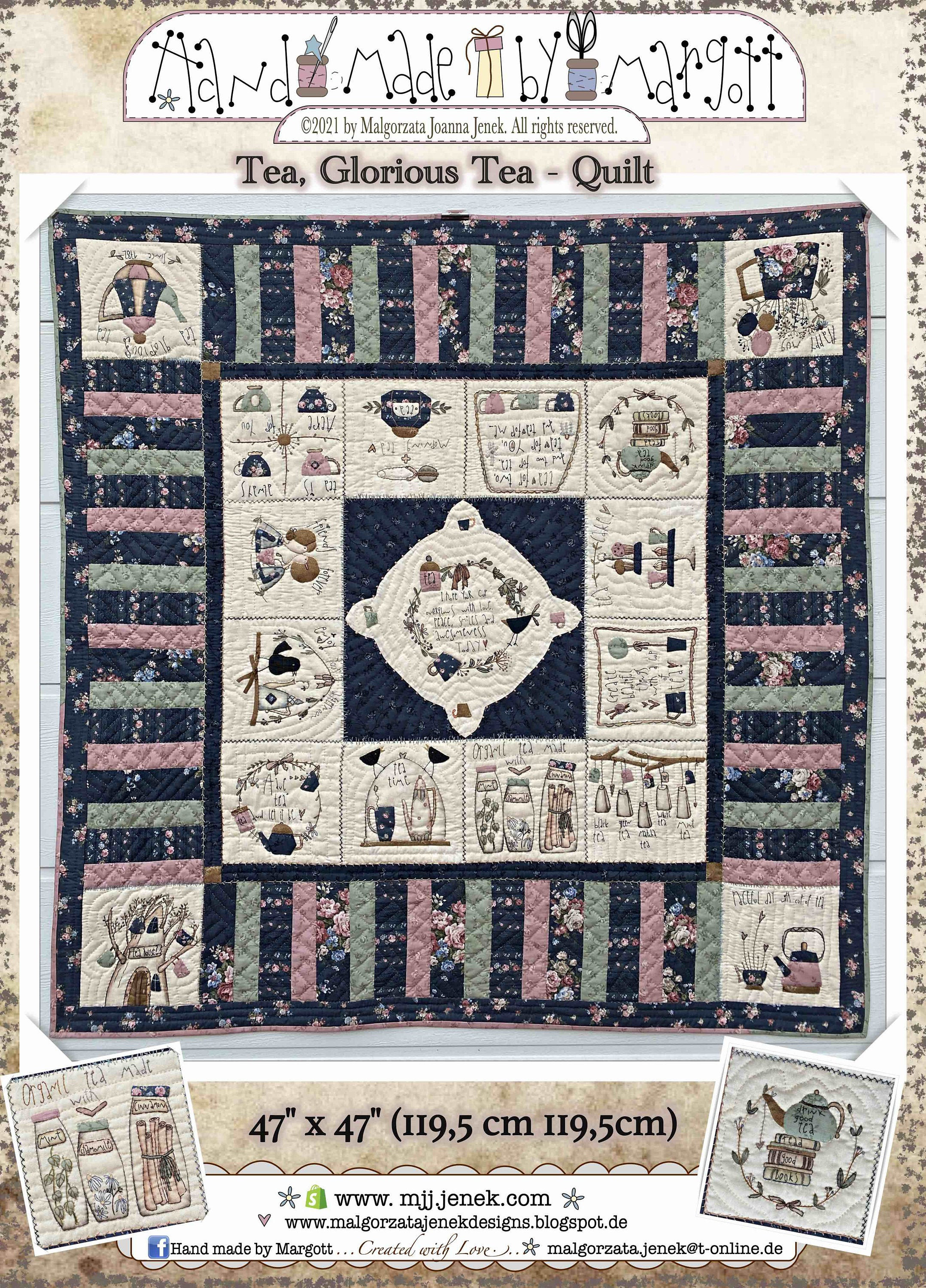 Tea, Glorious Tea - Quilt - PAPER PATTERN by MJJenek - Etsy.de