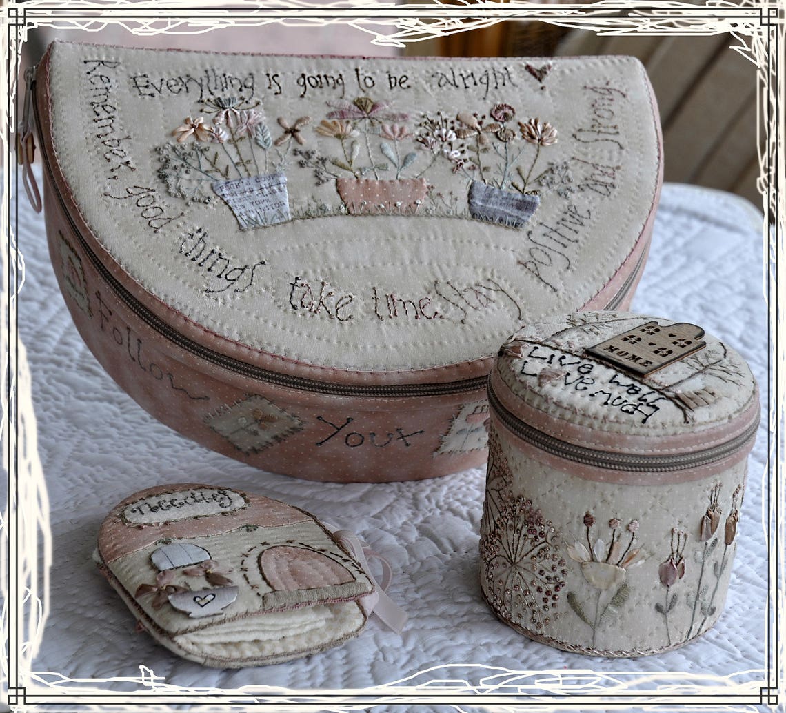 Stitched in Rose Quilt Pattern, Sewing Box Paper / Psysical Pattern ...