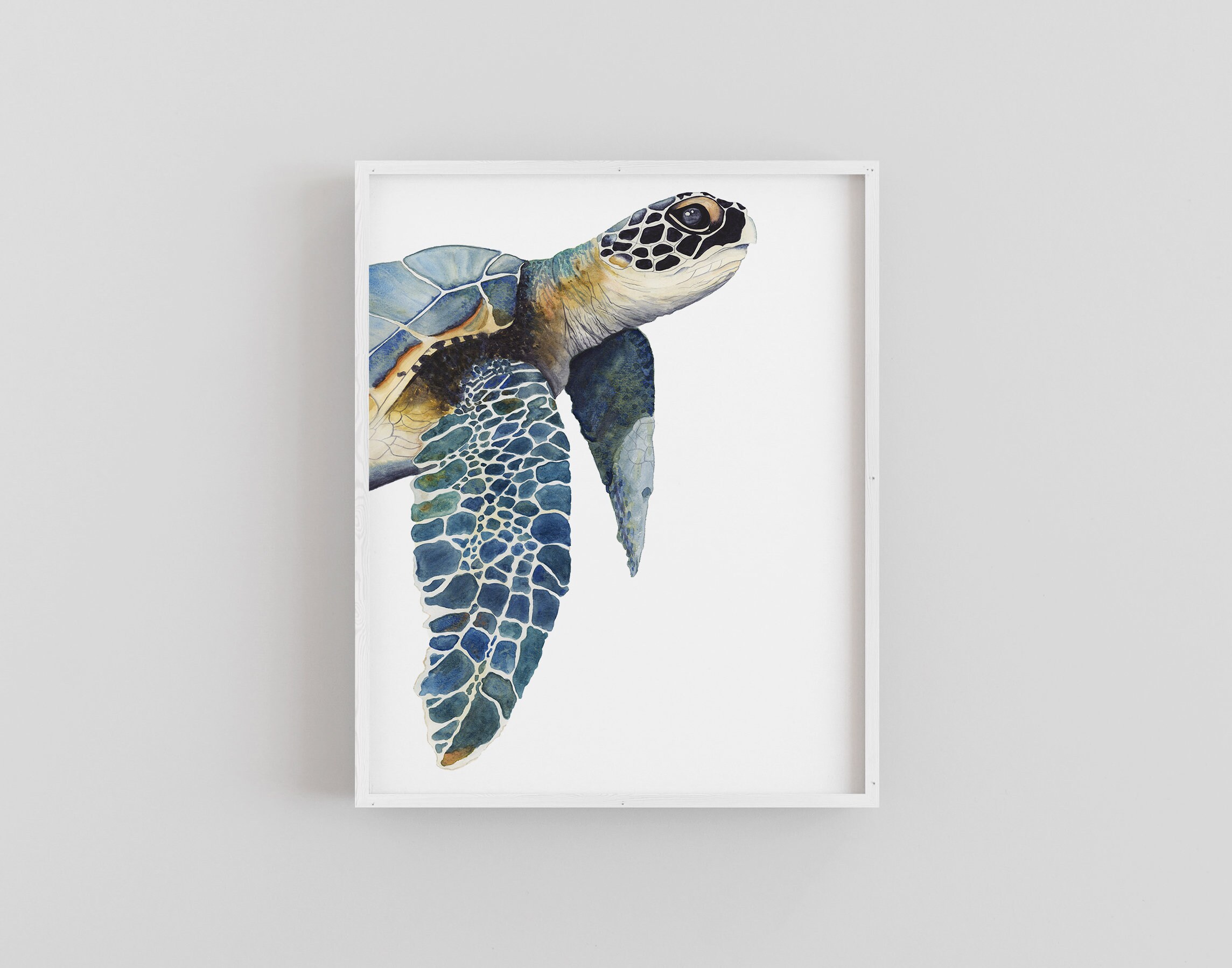 Sea Turtle PRINT - Watercolor - Coastal Wall Art - Beach Decor ...