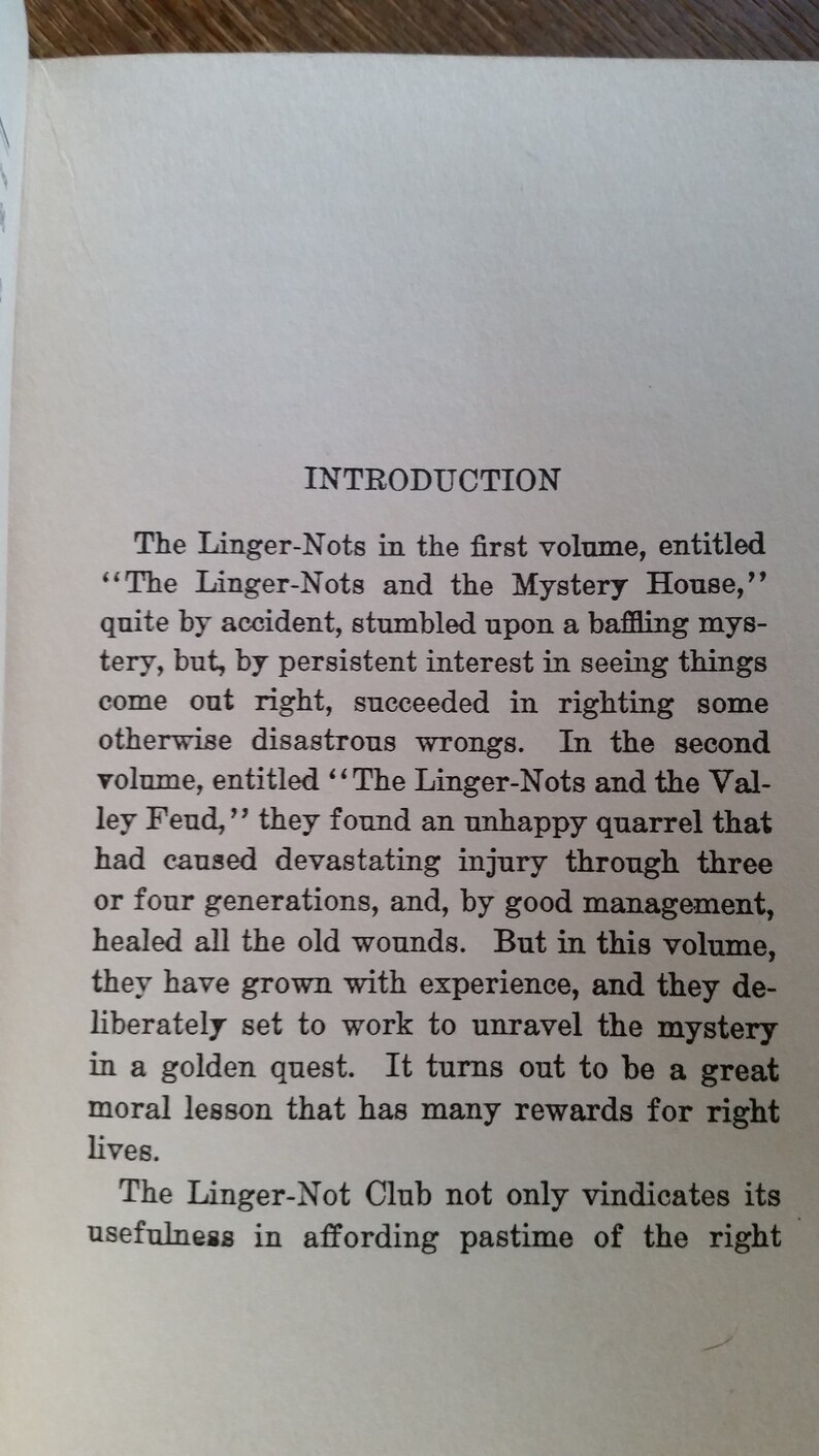 Antique Book the Linger-nots and Their Golden Quest Agnes Miller ...