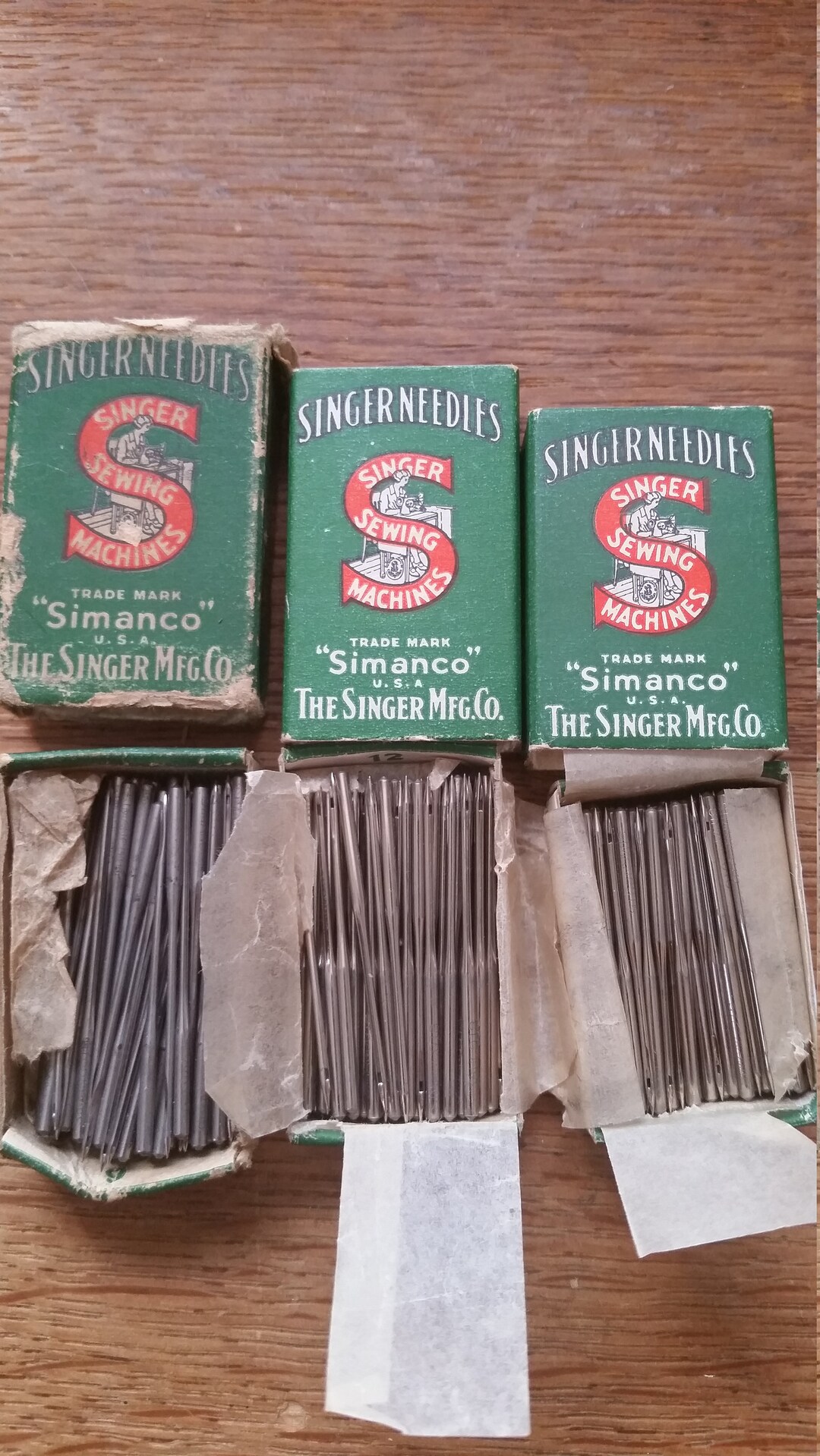 Vintage Singer Industrial Sewing Machine Needle Simanco 268 Sewing ...