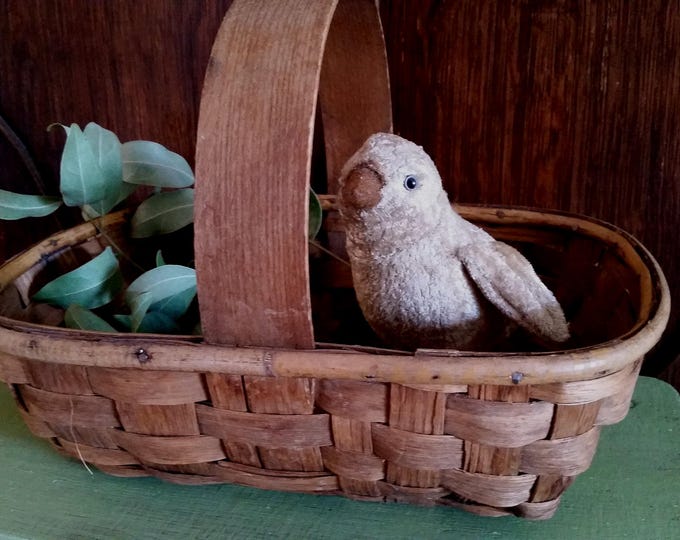 Primitive Split Oak Basket / Old Basket / Gathering Basket / Handmade ...