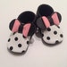 Minnie Mouse Leather Baby Moccasins Minnie Mouse Moccs - Etsy
