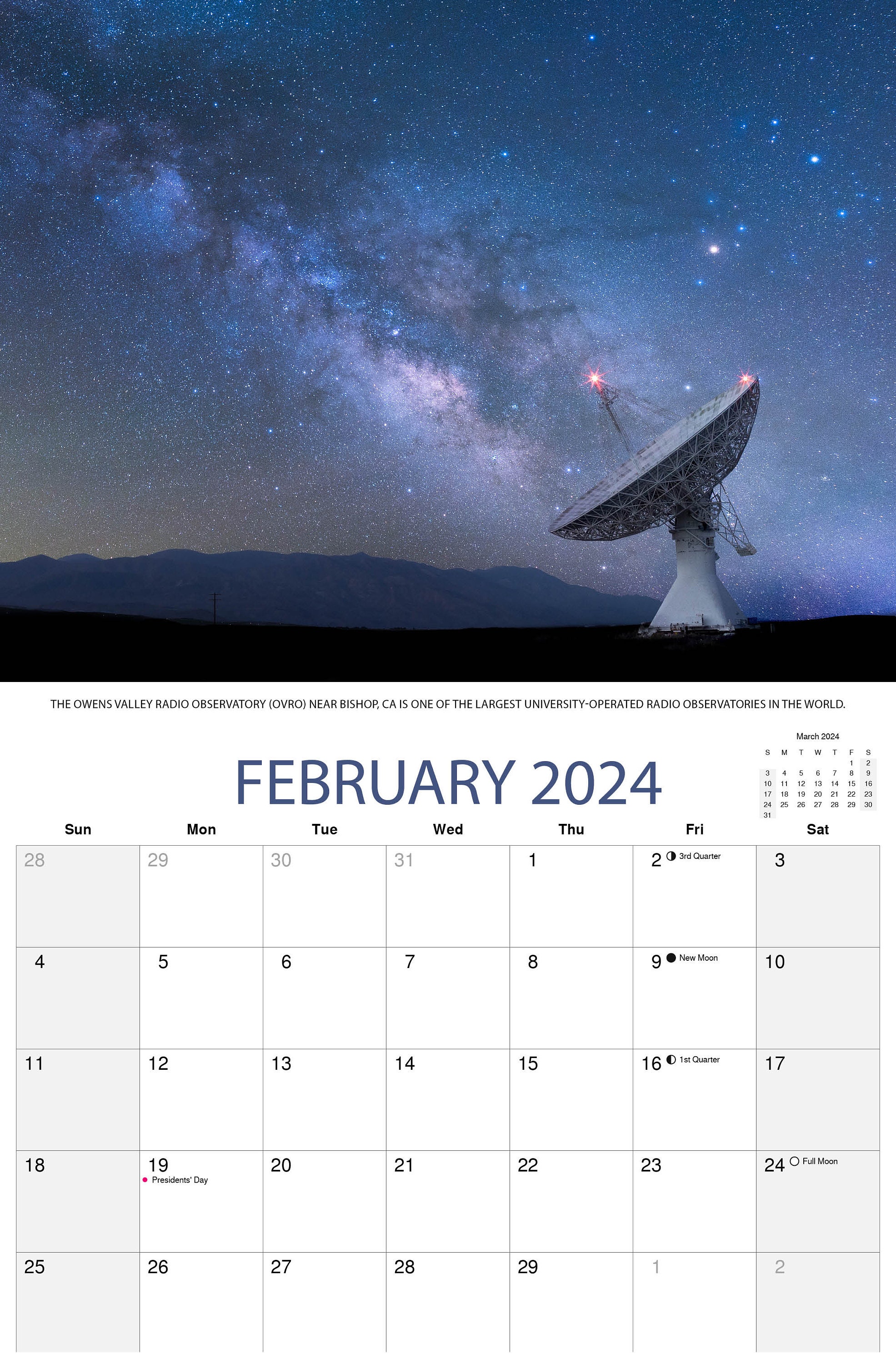 2024 Astro Wall Calendar With Night Photography, Astronomy Photos ...