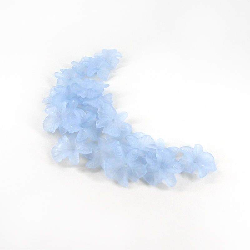 Light Blue Lucite Flower Beads 23x5 Frosted Sky Blue Acrylic - Etsy