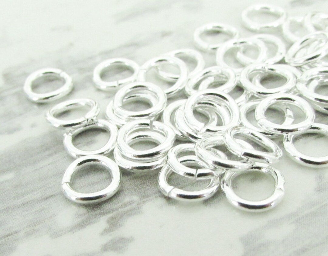6mm Silver Jump Rings, 18g 100pcs Shiny Bright Silver Jumprings, 6mm ...