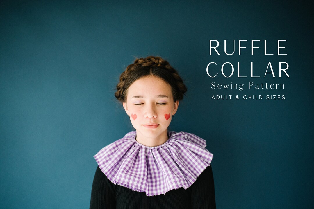 Easy Neck Ruffle Collar Sewing Pattern Tutorial for Costumes and ...