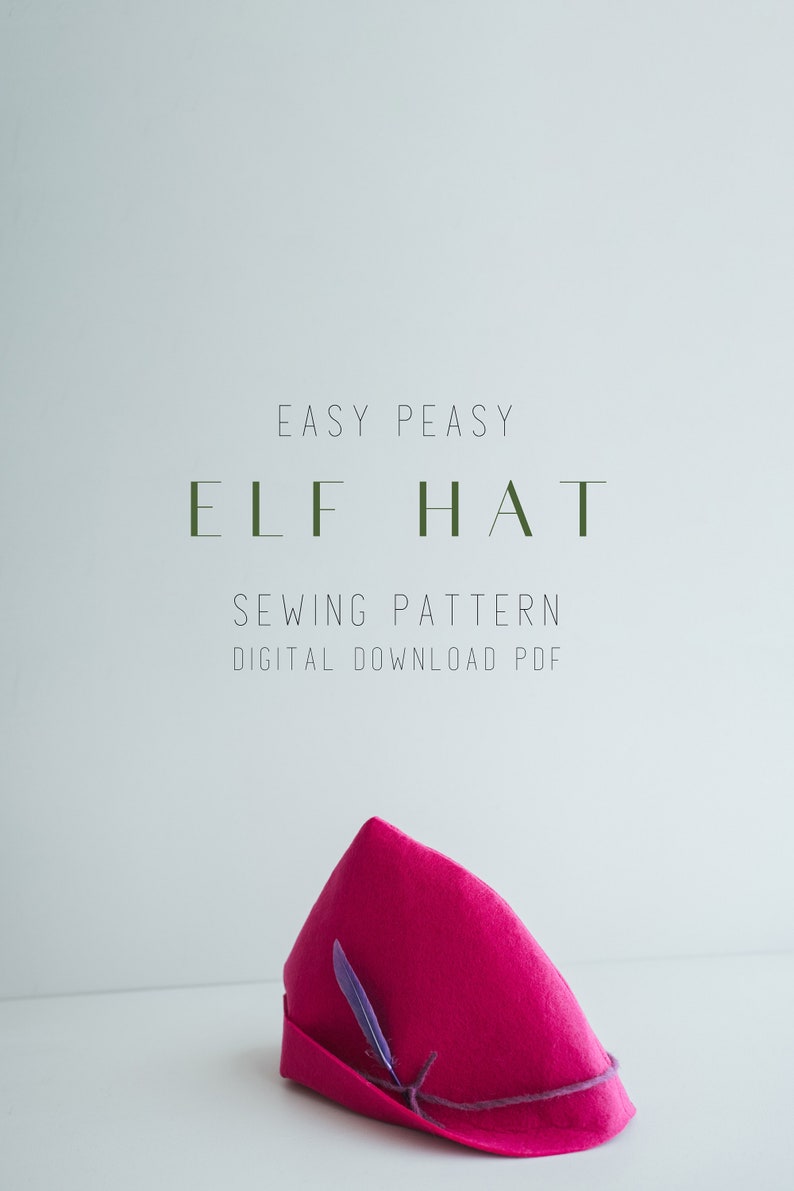 Elf Hat Sewing Pattern: DIY Felt Costume (PDF Digital Download) - Etsy