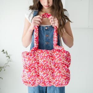 Quilted Cloud Bag Sewing Pattern PDF: DIY Shoulder Tote Purse Tutorial ...