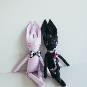 Bunny Stuffy Sewing Pattern, Modern Rabbit Toy for Kids, Easy to Sew ...