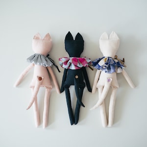 Cat Stuffy Sewing Pattern, Modern Cat Toy for Kids, Kitty Softie Toy ...