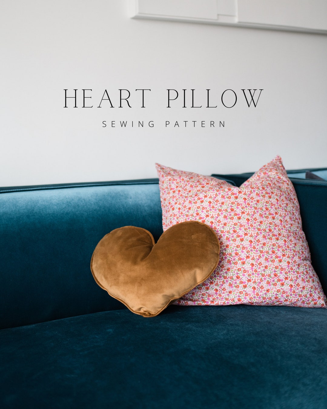 Plush Heart Pillow Sewing Pattern: DIY Valentine Decor (PDF Pattern) - Etsy