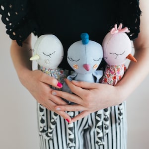 Bird Rag Doll Sewing Pattern: Softie Toy Chick Hen Tweetie Tutorial ...