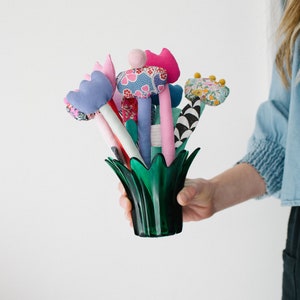 Flower Bouquet Sewing Pattern, Flower Toys for Kids, Floral Gift, Home ...
