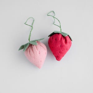 Felt Fabric Strawberry Sewing Pattern: DIY Fruit Holiday Ornament (PDF ...