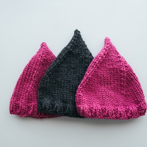 Pixie Elf Hat Knitting Pattern, Elf Knitting Pattern, Pointed Hat Cosplay, Easy to Knit Toque ...