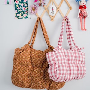 Quilted Cloud Bag Sewing Pattern PDF: DIY Shoulder Tote Purse Tutorial ...