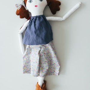 Vintage Extra Large Rag Doll Pattern: Cloth Doll & Clothes (digital ...