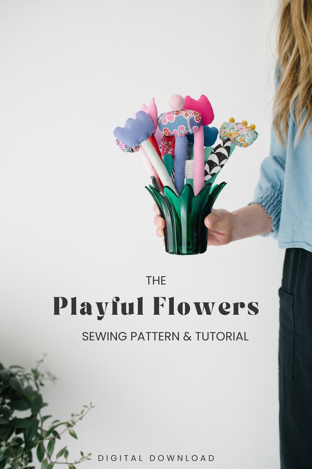 Flower Bouquet Sewing Pattern, Flower Toys for Kids, Floral Gift, Home ...