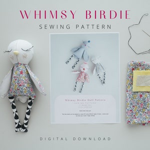 Bird Rag Doll Sewing Pattern: Softie Toy Chick Hen Tweetie Tutorial ...