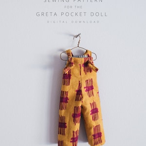 DIY Doll Overalls Clothes Sewing Pattern, Greta Pocket Ragdoll Clothing ...