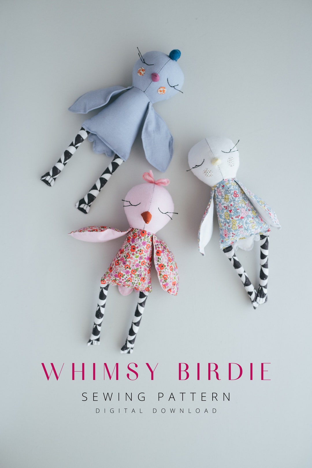 Bird Rag Doll Sewing Pattern: Softie Toy Chick Hen Tweetie Tutorial (digital Download) - Etsy