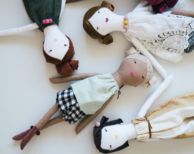 Lady Rag Doll Sewing Pattern, Art Doll Tutorial, Heirloom Doll With ...