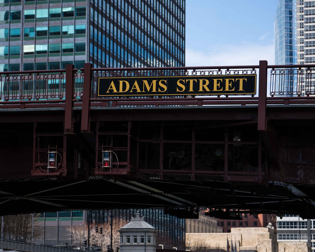 Chicago Skyline From Chicago River Adams Street - Etsy