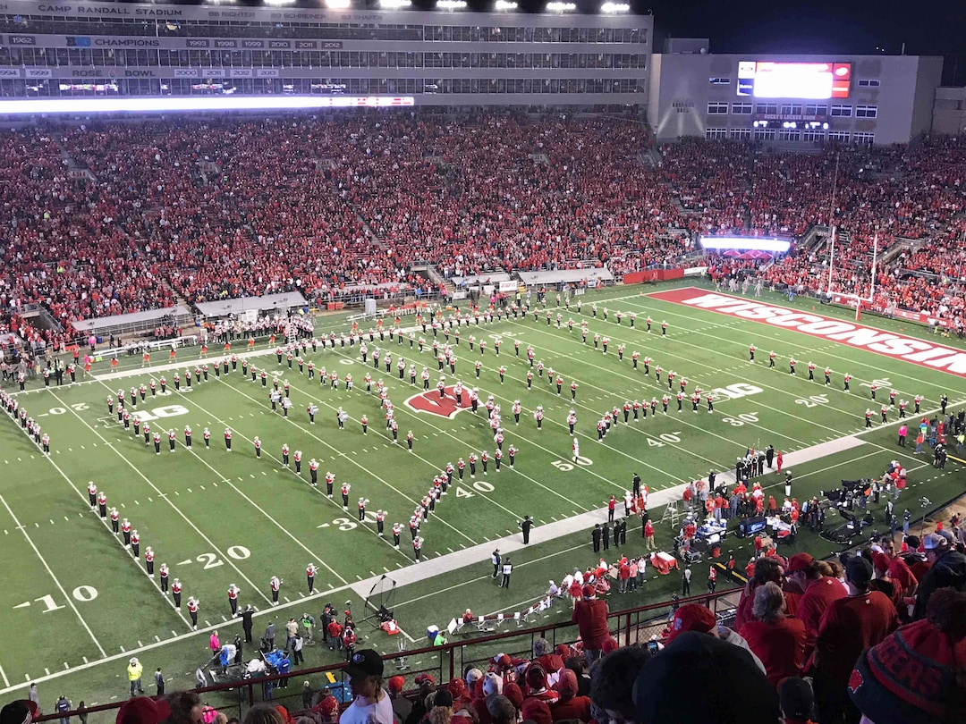 UW Football Game Camp Randall Field Band on Field in Shape of W - Etsy