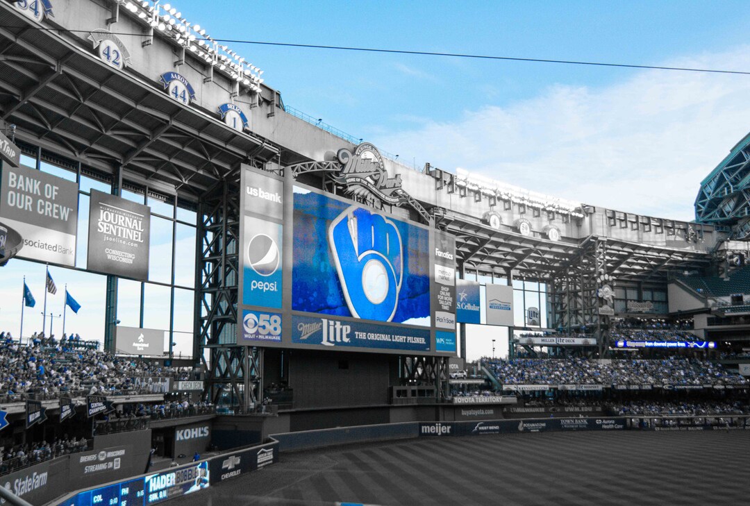 Milwaukee Brewers Outfield Sign Logo - Etsy