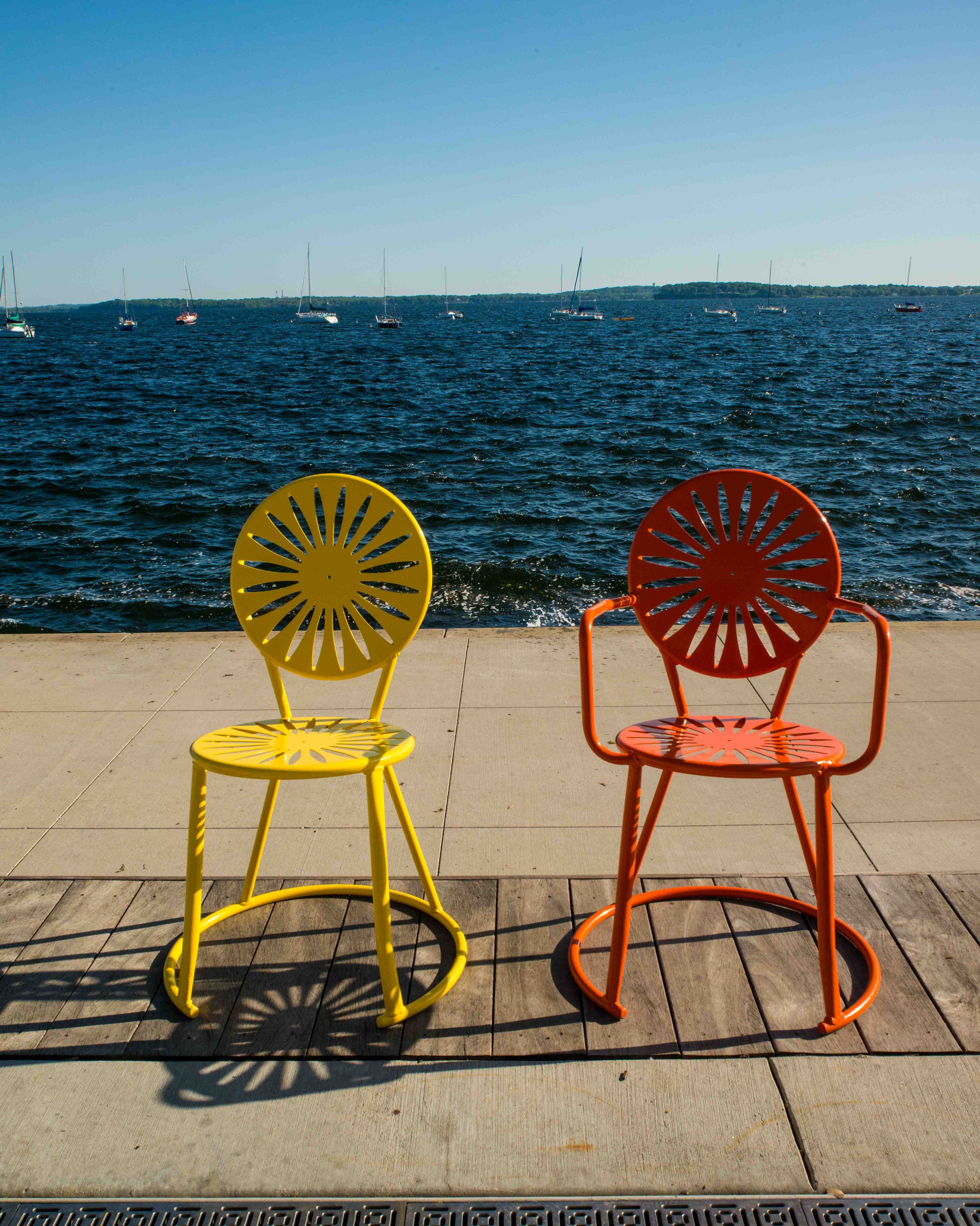 UW Madison Union Terrace Chairs With Lake in Background - Etsy