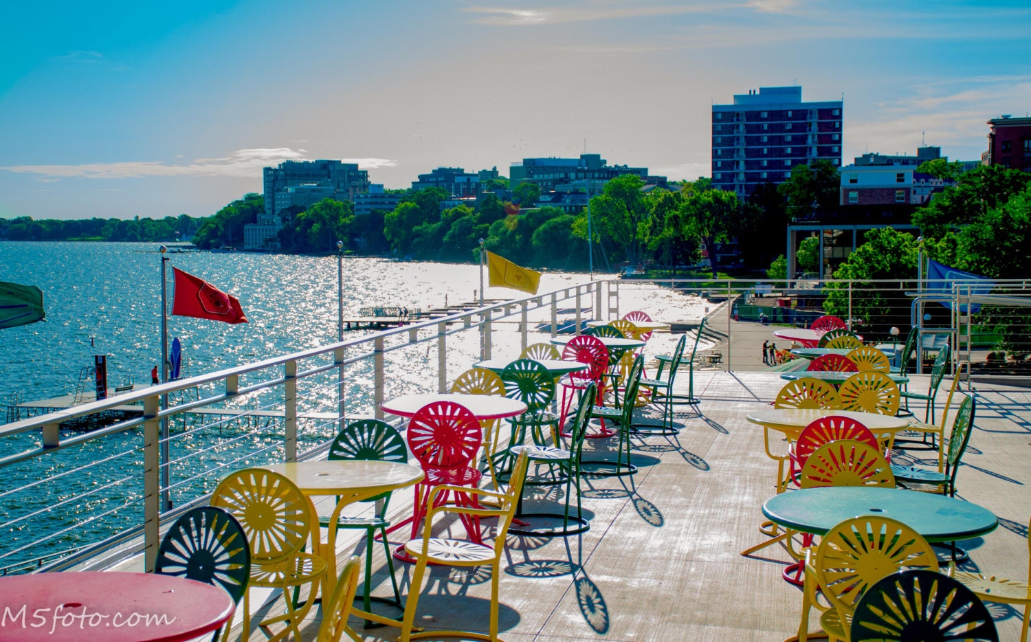 Memorial Union Terrace Upper Deck Full Color , Lake Mendota, University ...