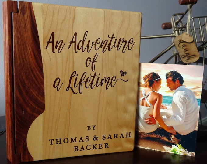 Personalized Photo Album, Custom Photo Album, Wood Photo Album, Wedding ...