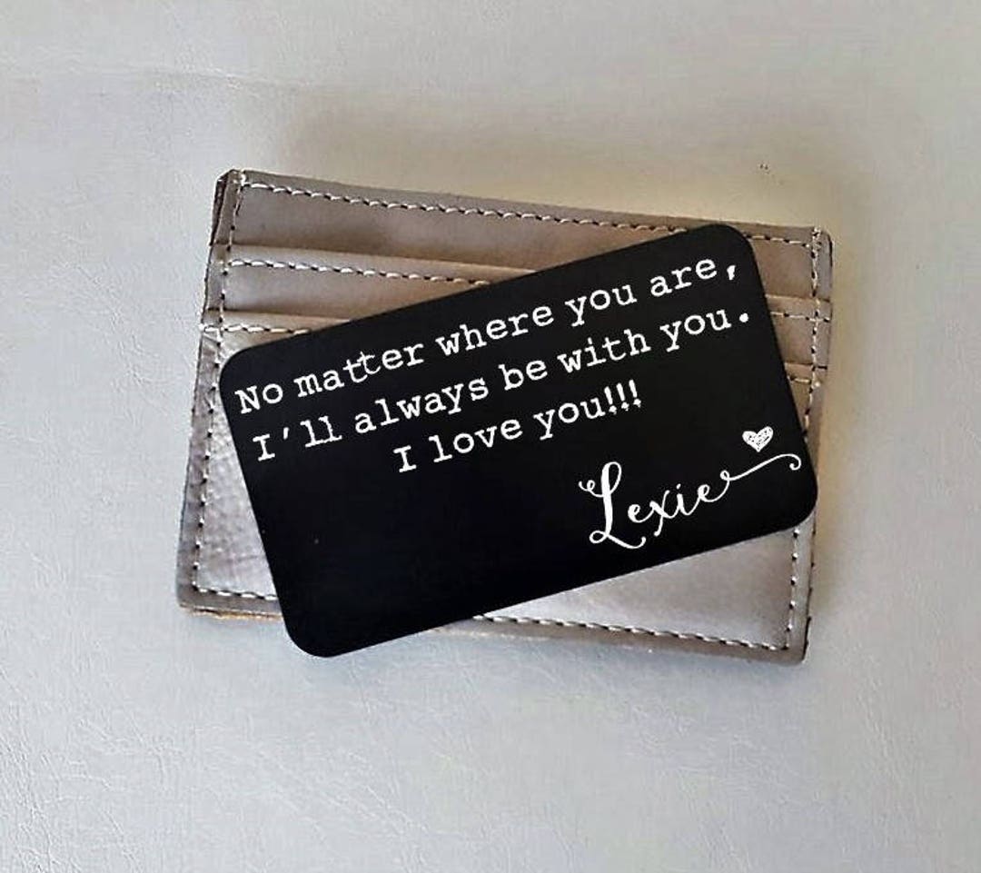 Metal Wallet Insert Card Personalized Wallet Card - Etsy