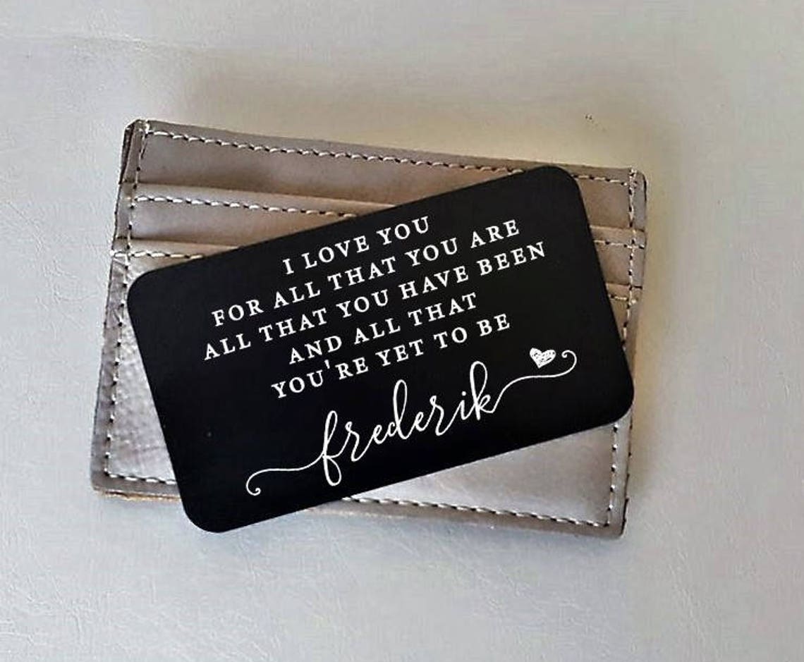 Metal Wallet Insert Card Custom Wallet Card Personalized | Etsy