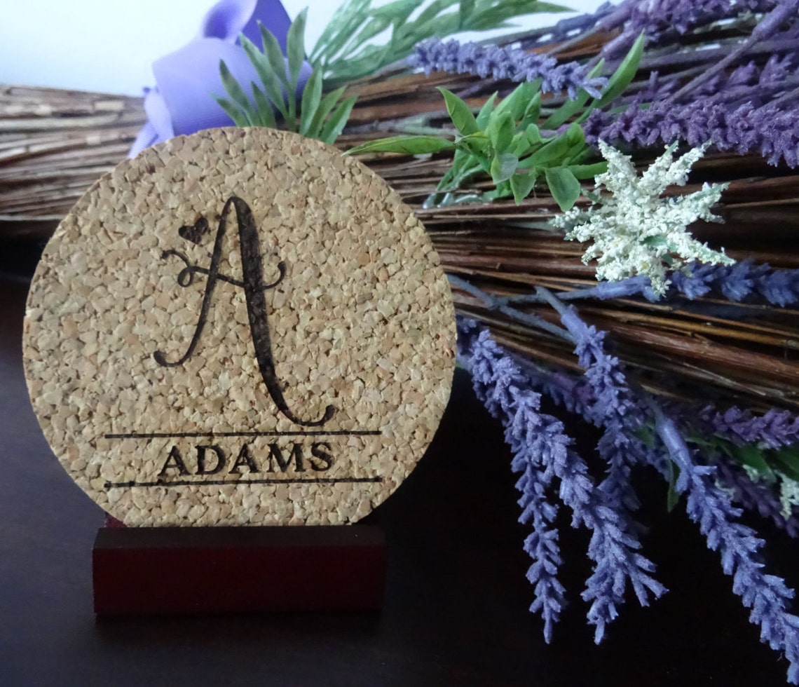 Custom Engraved Natural Cork Coasters Personalized Coasters - Etsy