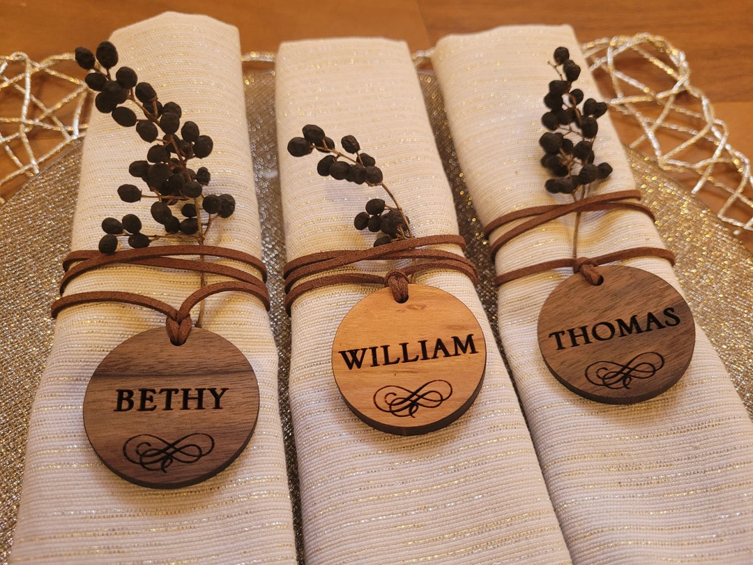 Wedding Place Cards, Party Tags, Wooden Name Tags, Escort Tags, /dinner ...