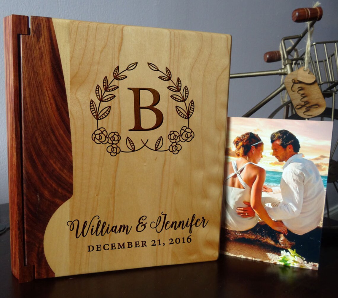 Personalized Photo Album Custom Photo Album Wood Photo | Etsy