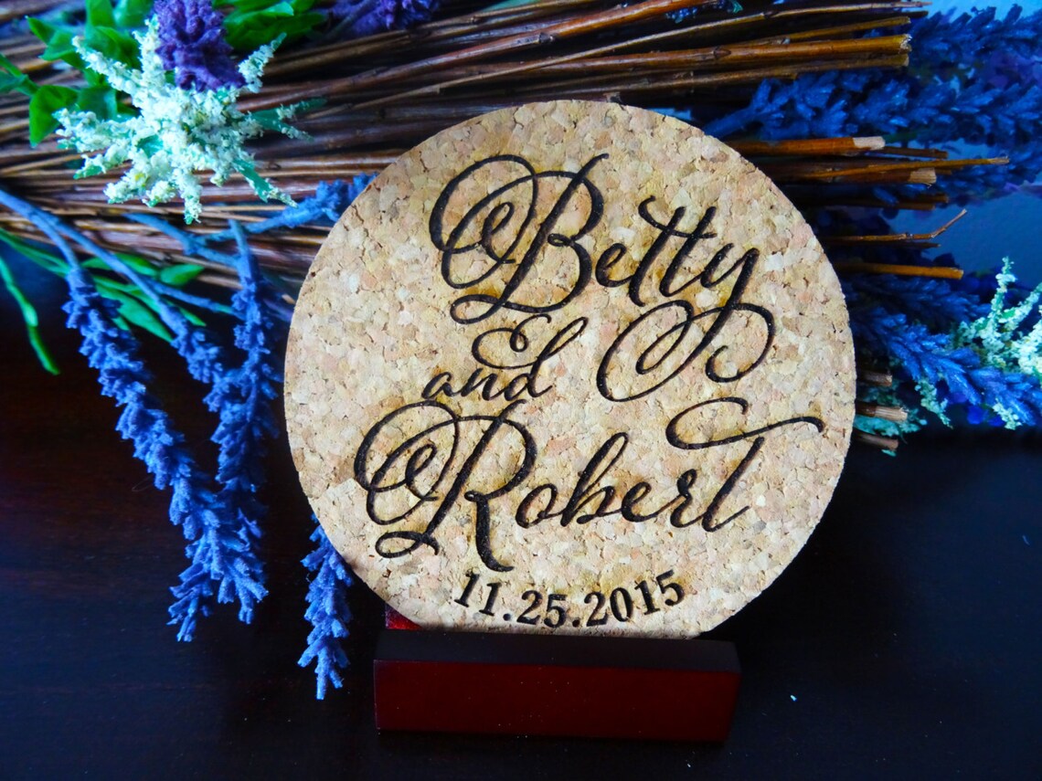 Custom Engraved Natural Cork Coasters Personalized Coasters - Etsy