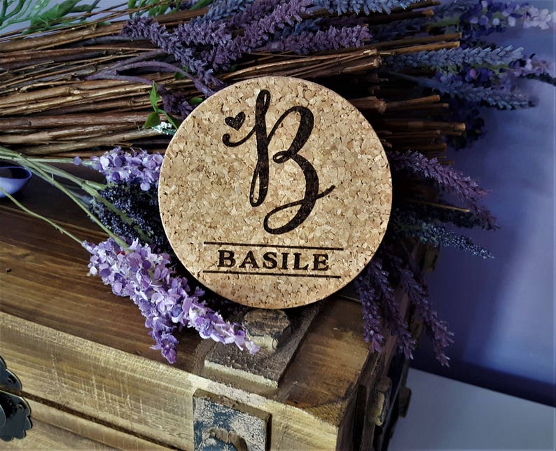 Personalized CoastersCustom Coasters Cork Coaster Monogram | Etsy