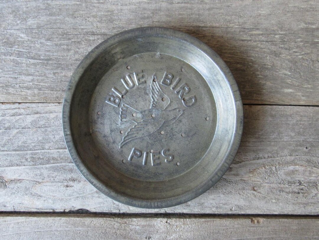 Vintage Blue Bird Pies Metal Pie Pan - Etsy