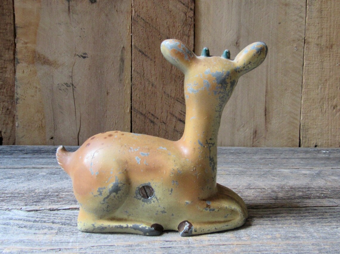 Vintage Rudolph the Red Nosed Reindeer Metal Coin Bank - Etsy