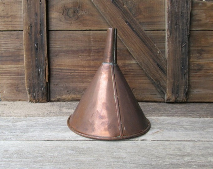 Antique Copper Funnel - Etsy