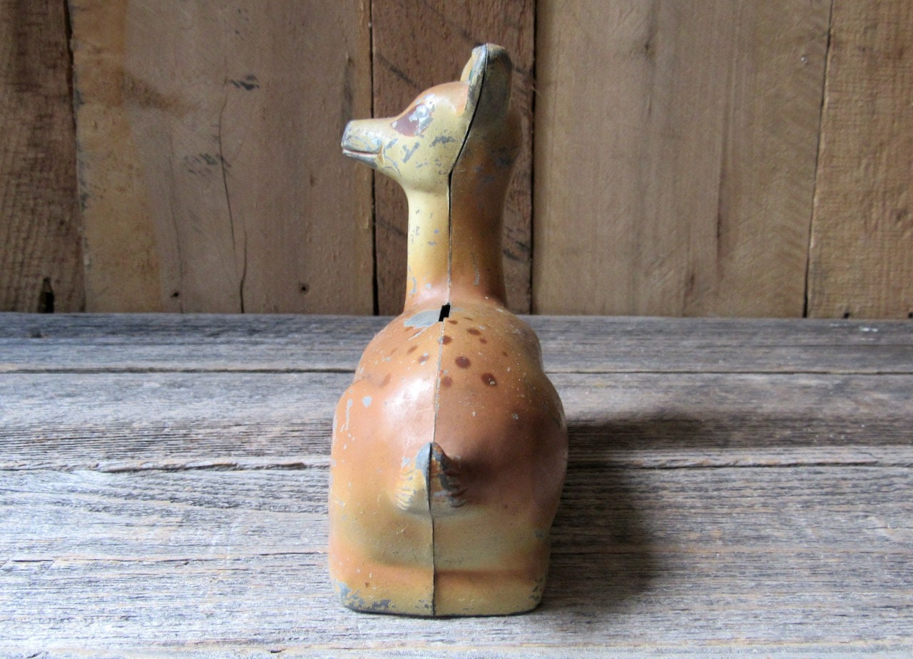 Vintage Rudolph the Red Nosed Reindeer Metal Coin Bank - Etsy