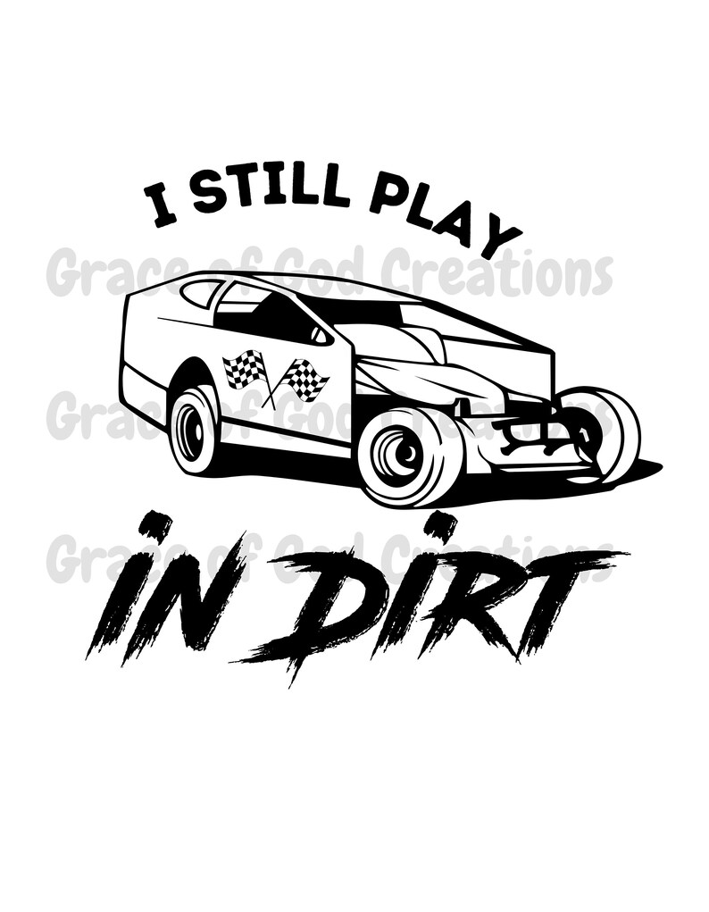 Dirt Track SVG File, Checkered Flag SVG, Digital Download, Race Car ...