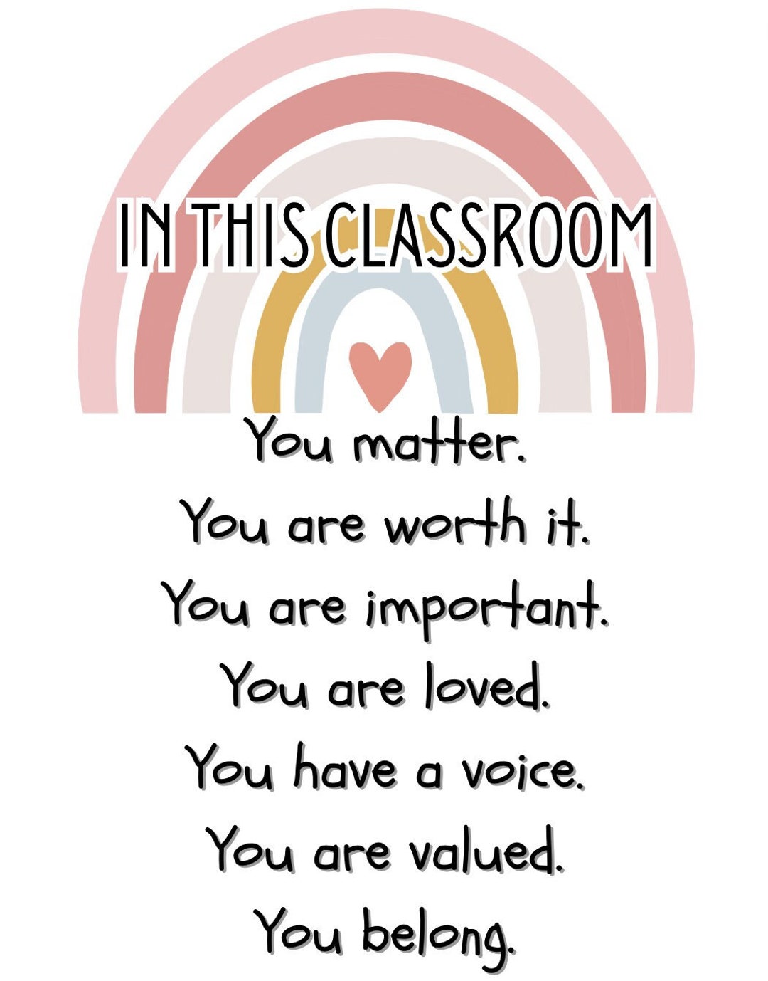 You Are Important (eng/spanish) Classroom Posters, PDF DOWNLOAD - Etsy