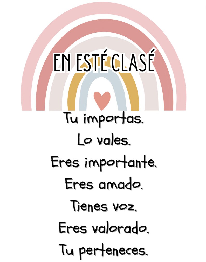 You Are Important (eng/spanish) Classroom Posters, PDF DOWNLOAD - Etsy