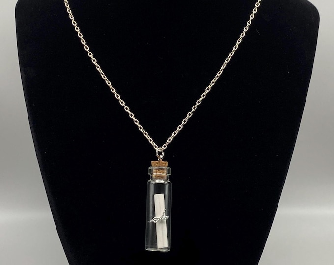Potion Bottle, Quartz Crystal Bottle Necklace, Perfume Bottle Necklace ...