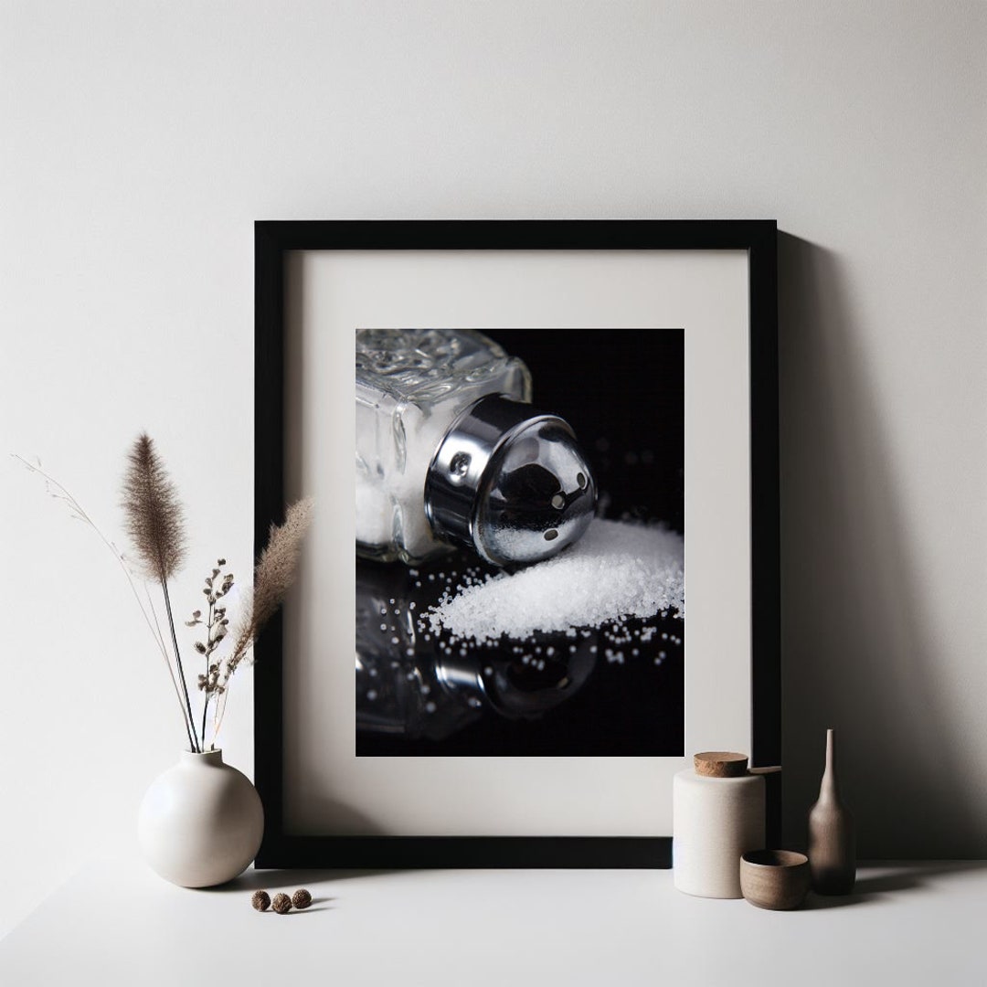 A Little Salt on the Table, Spilled Salt, Salt Shaker, Kitchen Decor ...