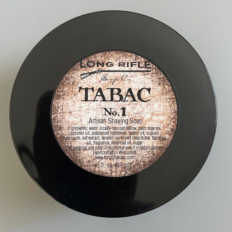 Tabac No. 01 Shaving Soap: Italian Cream Tallow, Bay Rum & Leather ...